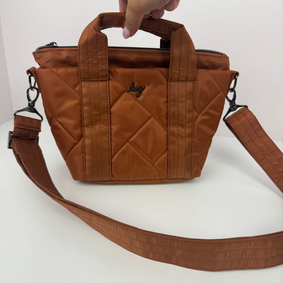 Lug Small Crossbody Tote Bag Top Handles Dory Mini Copper Brown Bronze ...