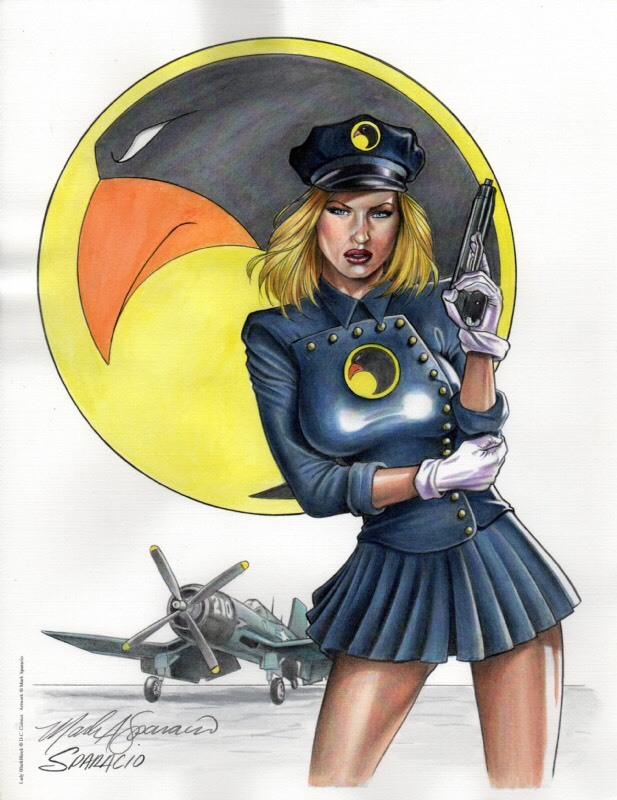 Mark Sparacio Original Commission Art Of Lady Blackhawk 9x12 Rendered ...