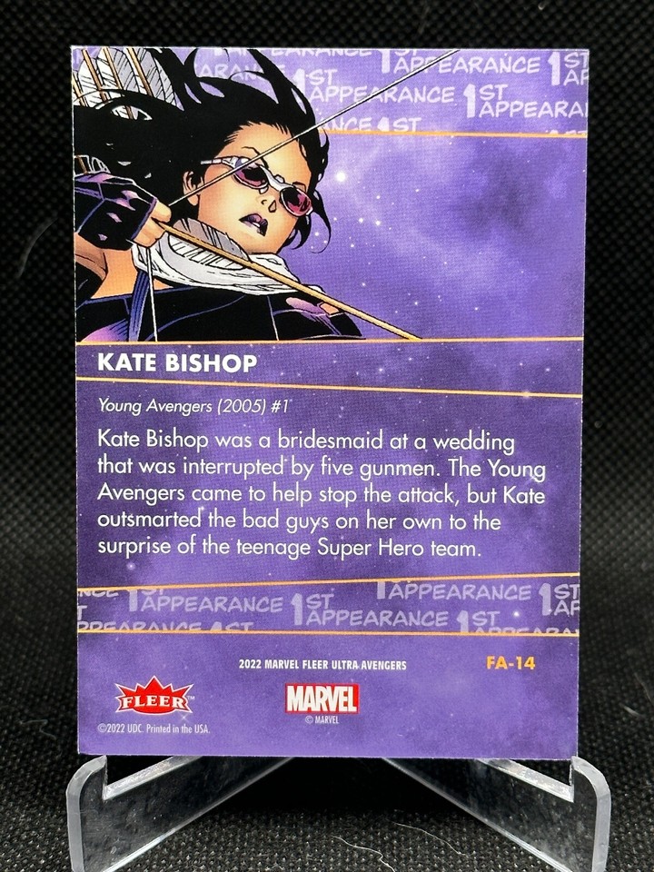 2022 Marvel Avengers Ultra KATE BISHOP 1st First Appearance #FA14 ...