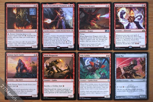 Set of 8 Different Red Mana Dorks *Unplayed NM* (Magic MTG) Neheb, Iron ...