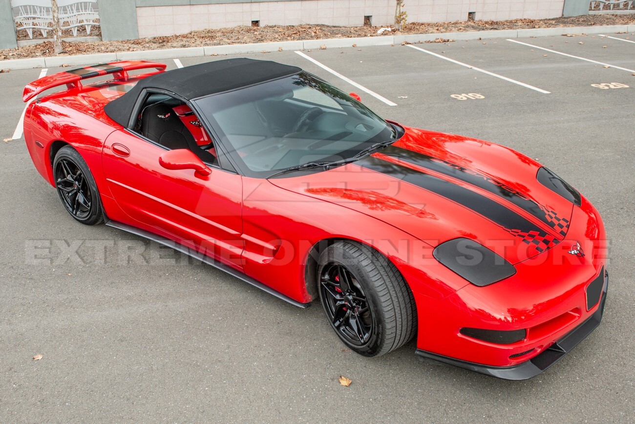 For 97-04 Corvette C5 | ZR1 Style Carbon Fiber Side Skirts Rocker Panel ...