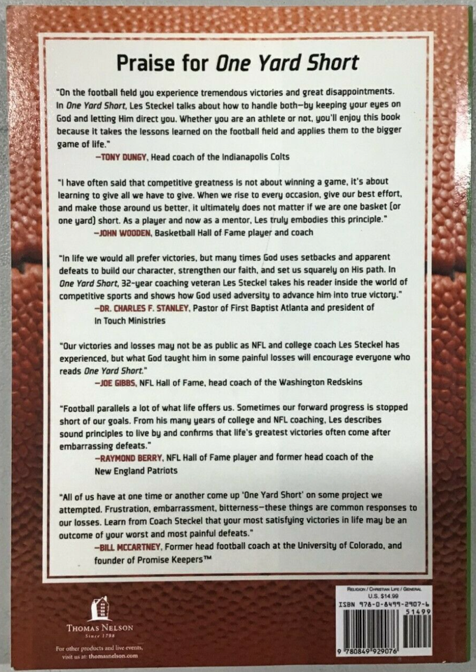 One Yard Short - by Les Steckel (Paperback) - NEW 9780849929076| eBay