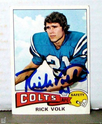 RICK VOLK SIGNED 75 TOPPS FOOTBALL CARD BALTIMORE COLTS | eBay