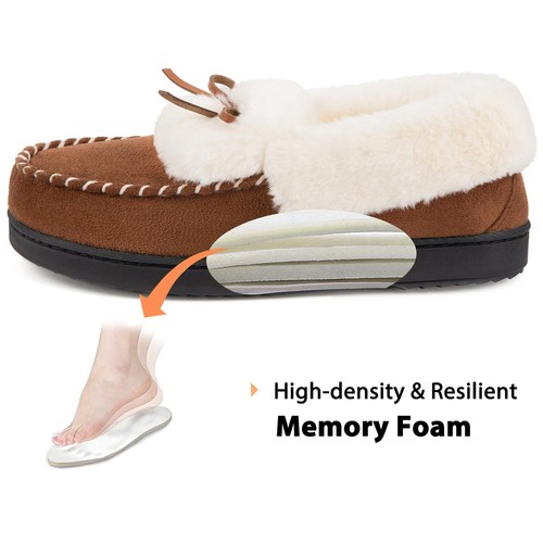 RockDove Women's Trapper Moc Fuzzy Plush Faux Fur Memory Foam Slipper 6 ...