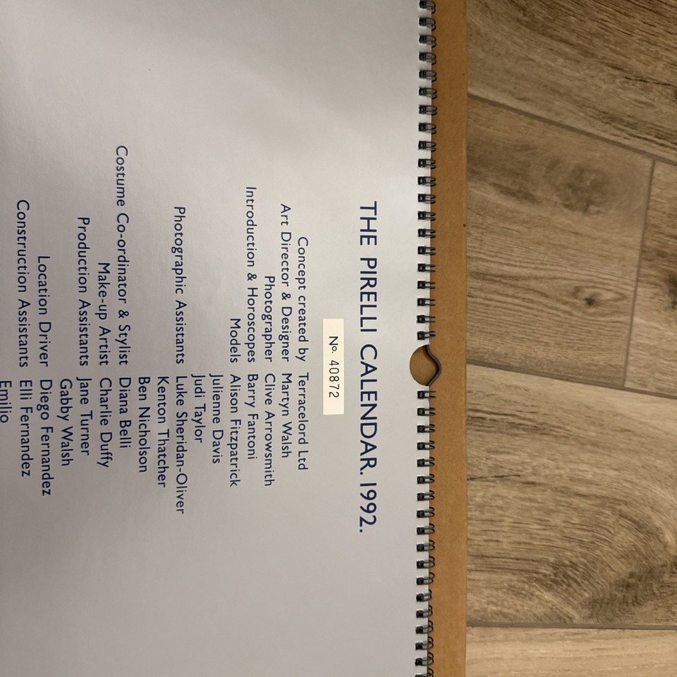 Pirelli calendar 1992 Original box . Man cave decoration | eBay UK