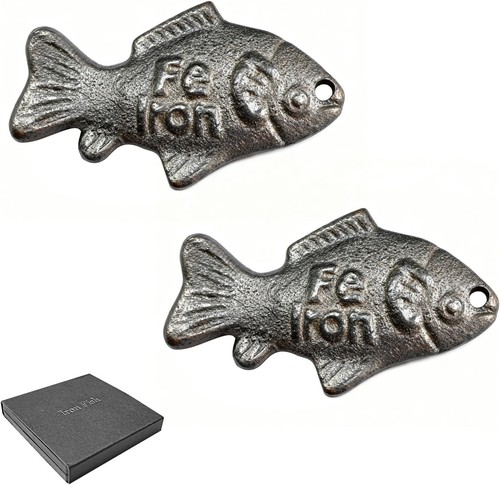 Iron Fish for Anemia Vegan Women: Natural Reusable Iron Cooking Tool (2 ...