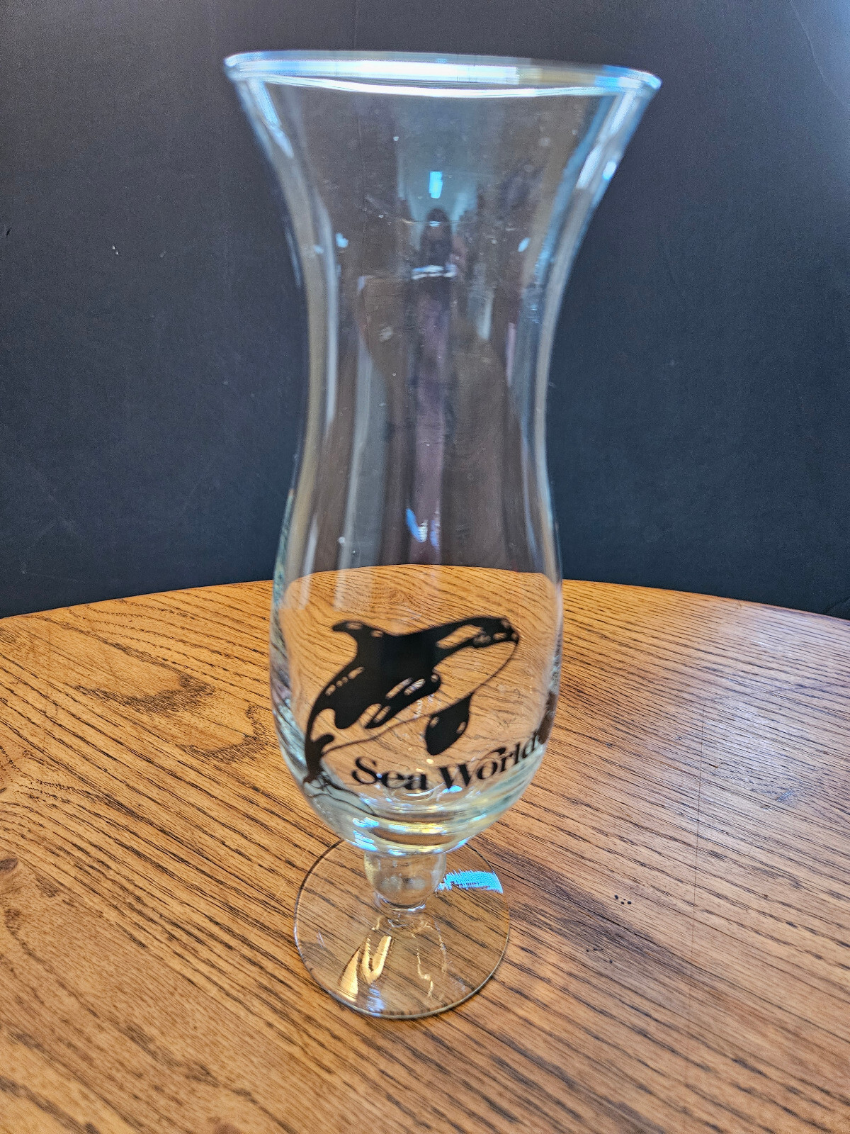 Sea World Orca Shamu Tall Beer Pilsener Lemonade Glass Footed 10" | eBay