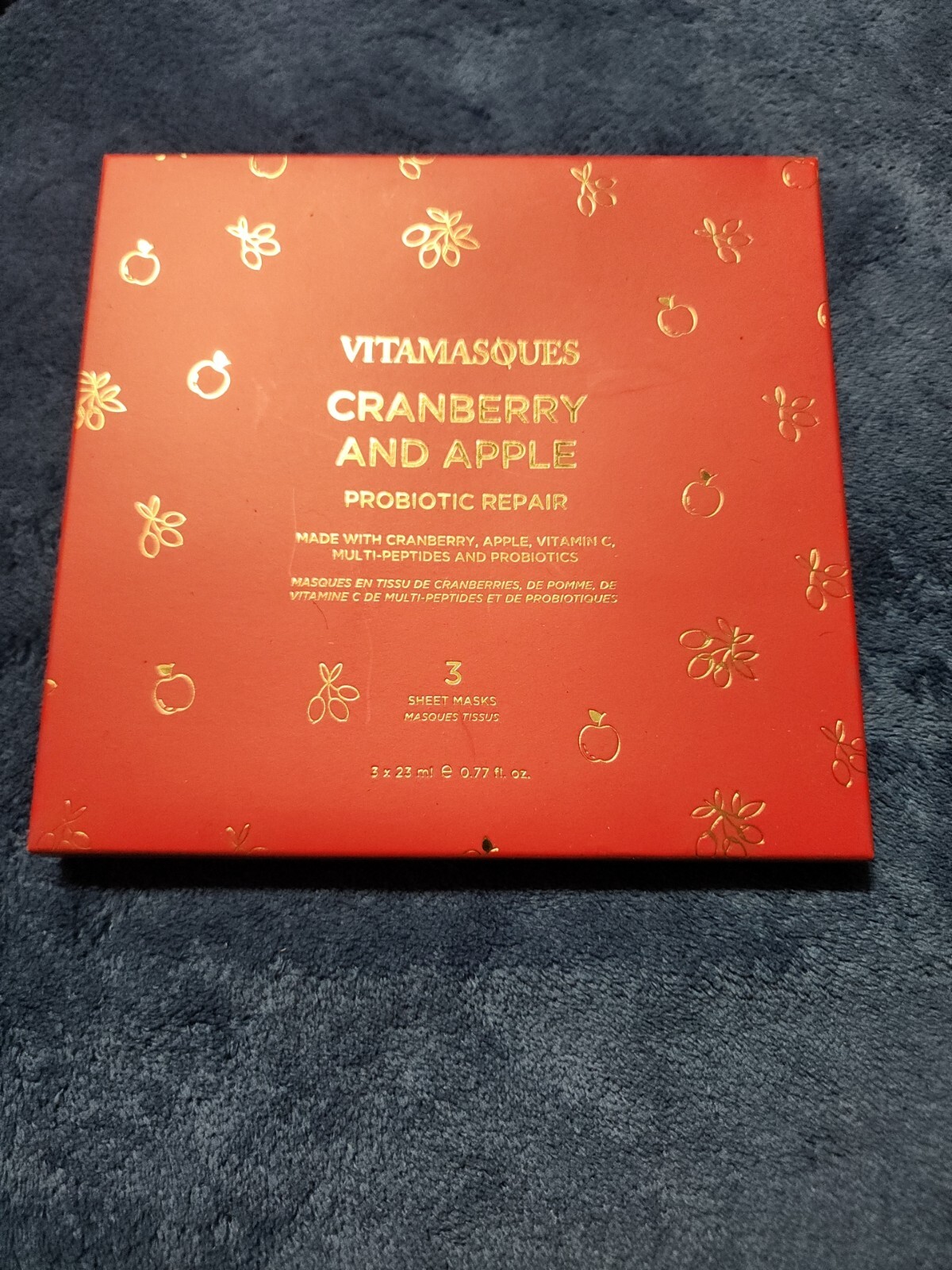 VITAMASQUES Cranberry and Apple Probiotic Repair Set Of 3 Face Sheet ...