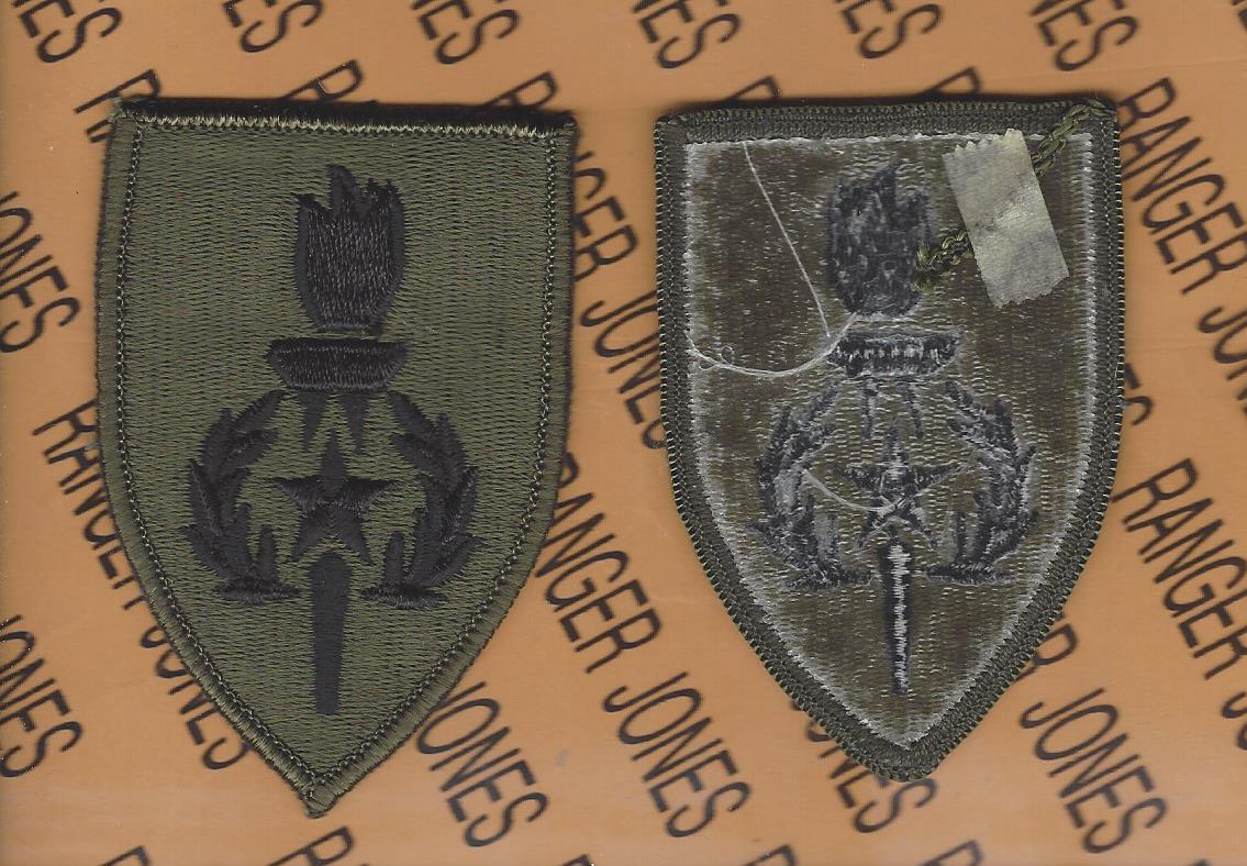 US Army SMA Sergeant Major Academy OD Green & Black BDU uniform patch m ...