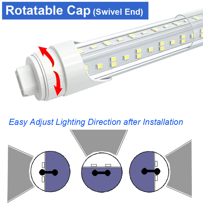 12/25 Pack F96T12 HO LED Replacement Tube Light 8FT 144W NO RF 6500K ...