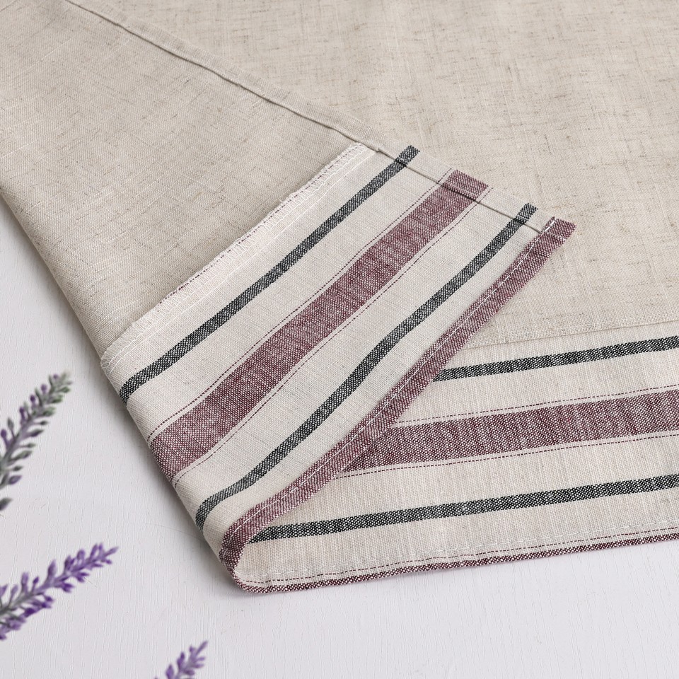 2X Short Curtains Cafe Kitchen Small Flax Net Curtain Valance Window ...