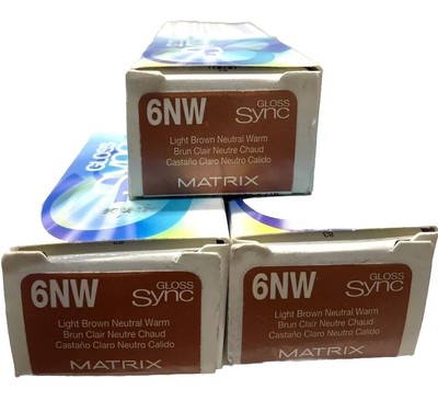 3 matrix color sync gloss 6nw light brown neutral warm distressed box ...