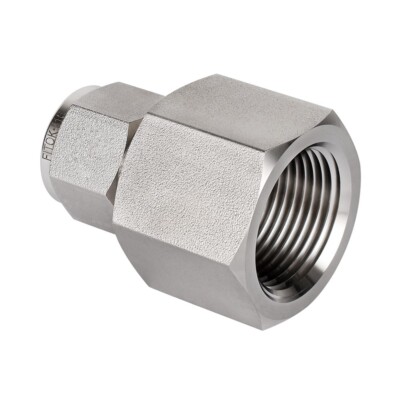 FITOK 316 SS 1/4 in Tube OD x 1/2 Female NPT Compression Tube Fitting ...