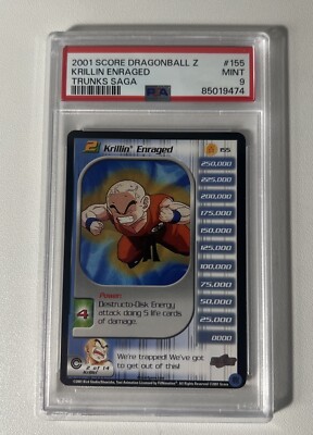 2001 Score Dragonball Z Krillin Enraged #155 Trunks Saga Rare PSA 9 ...