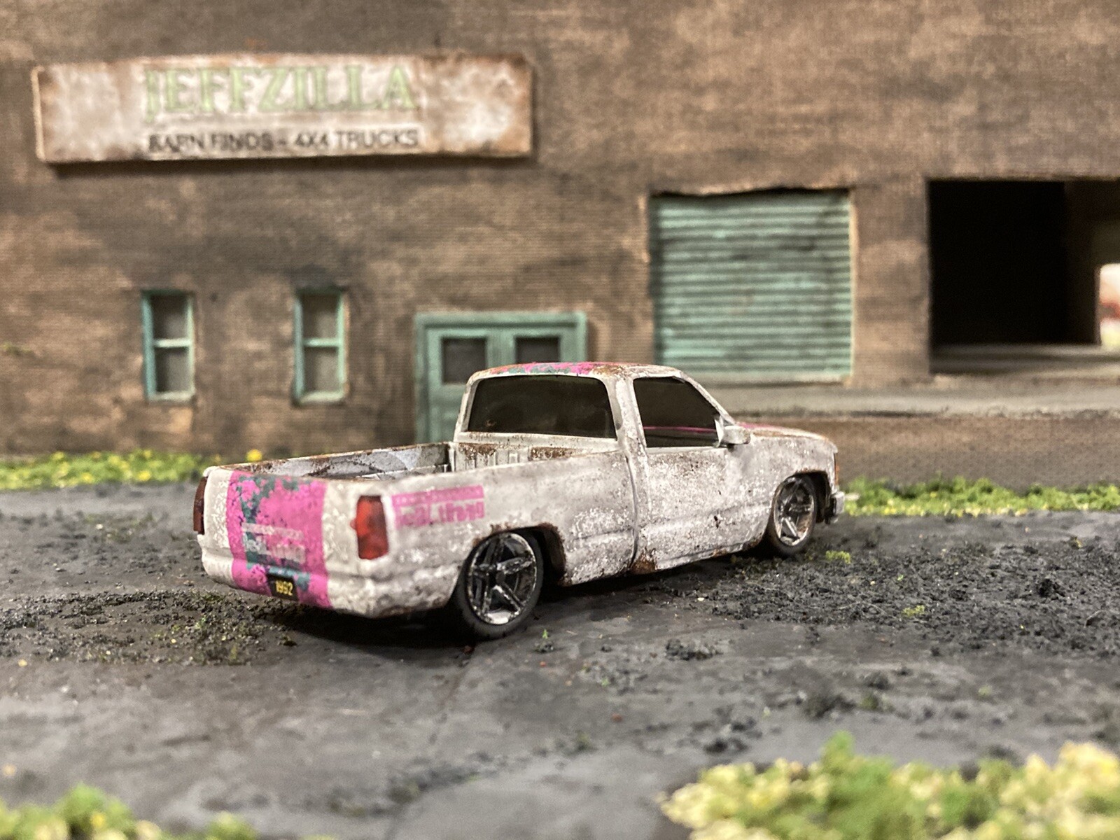 1992 Chevy Silverado Rusty Weathered Custom 1/64 Diecast OBS Truck Barn ...