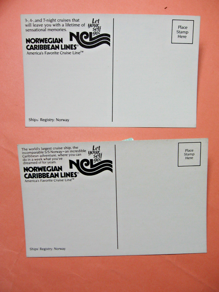 Two 1960 era Norwegian Caribbean Cruise Line postcards | eBay