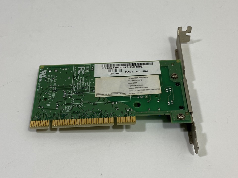 OEM Dell Intel 537EPG 56K V.92 PCI Data Fax Modem Card X2749 0X2749 | eBay