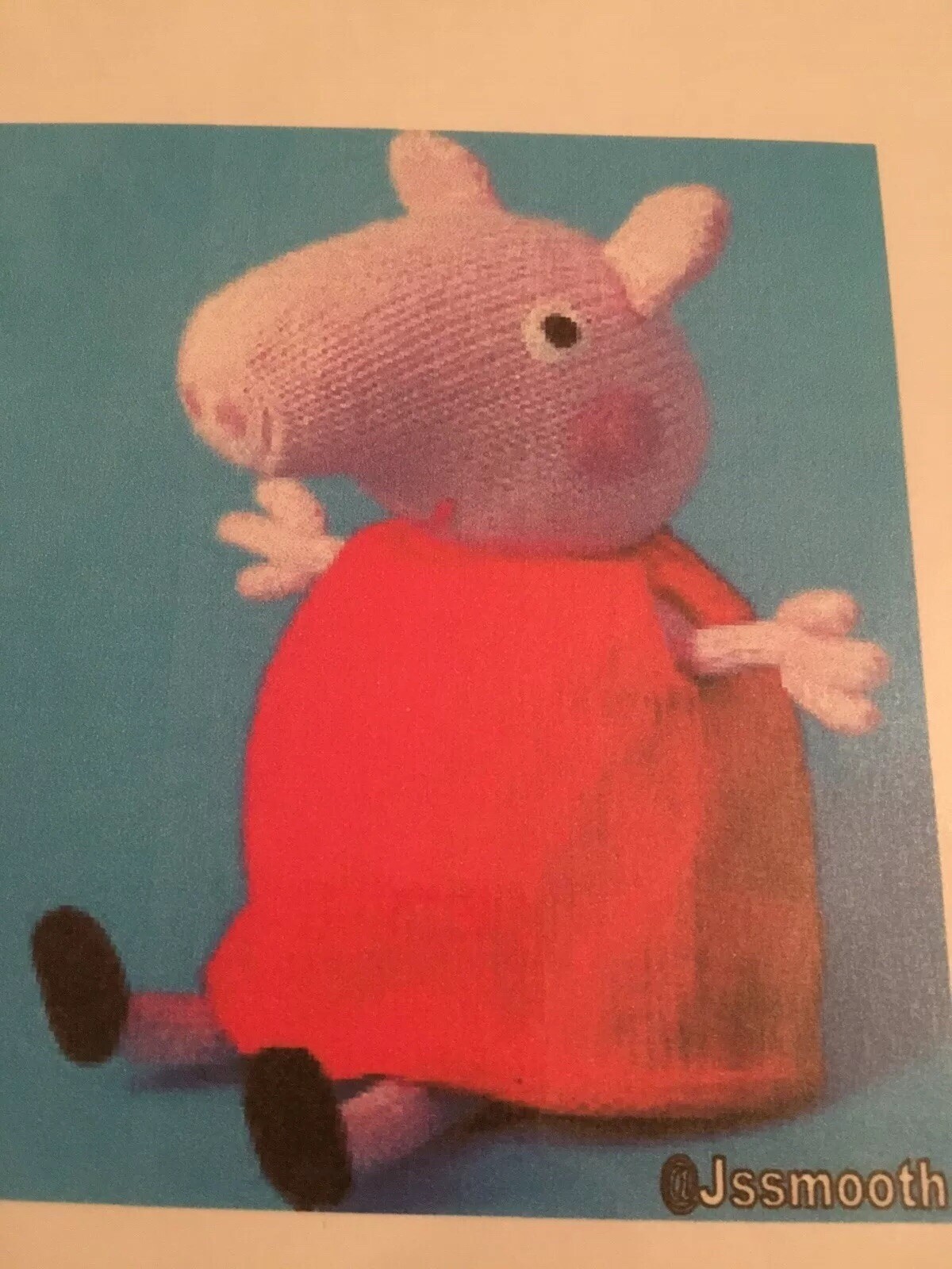 A Peppa Pig toy knitting pattern Fully Laminated My New Version | eBay UK