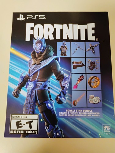 Fortnite Cobalt Star Bundle Code + 1000 V Bucks PS5 Exclusive United ...