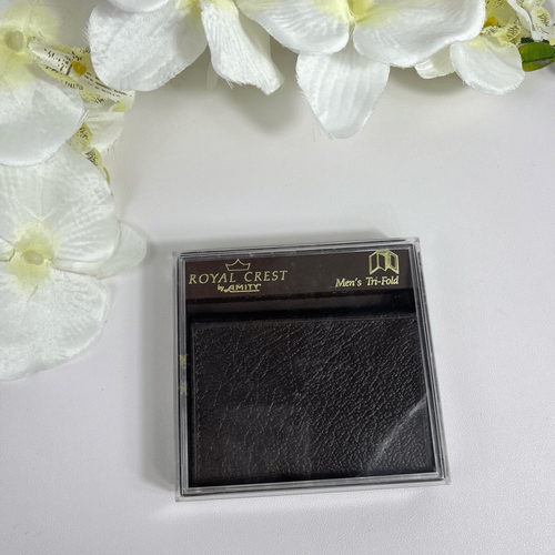 Vintage Amity Royal crest mens Wallet Split cow hide Tri Fold | eBay