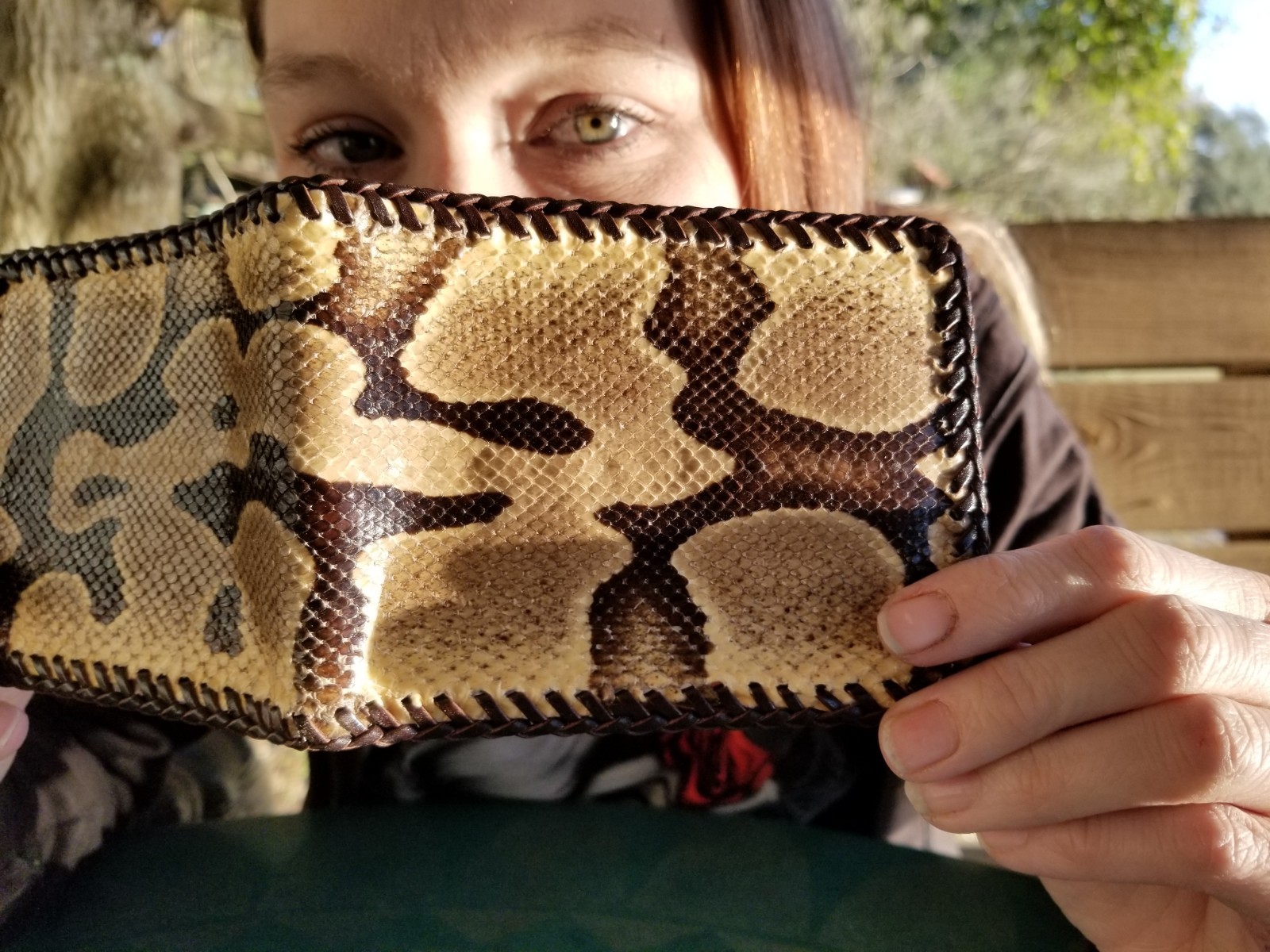 NEW Authentic PYTHON SKIN Wallet bi-Fold Men Billfold Gator Original ...