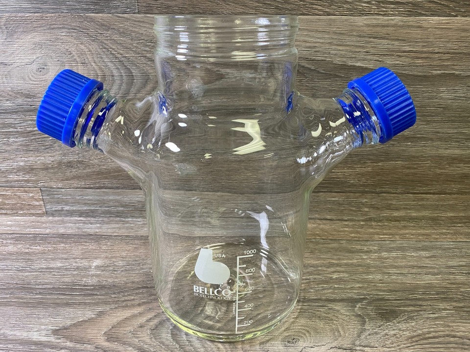 Spinner Flasks - 1L Bellco Glass W/ Caps & Spinner | eBay