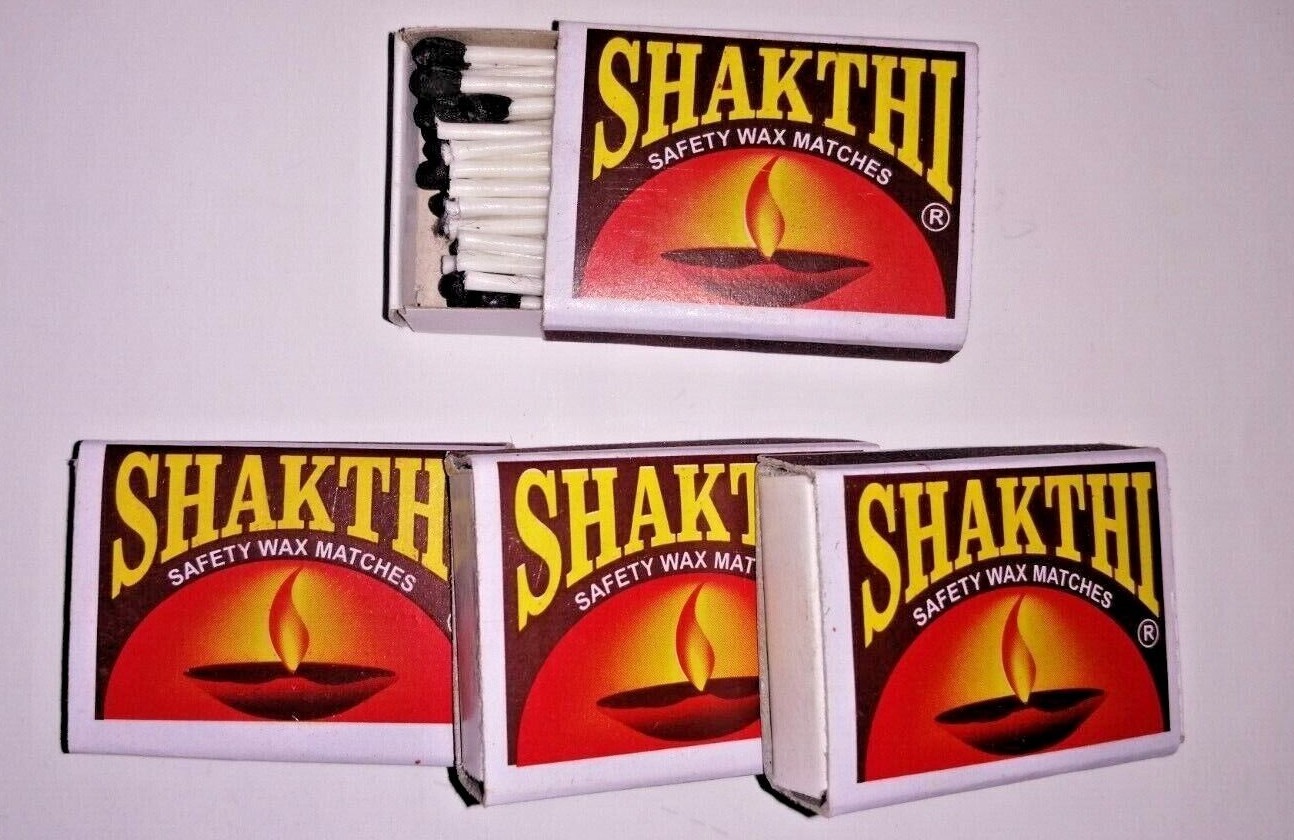 Safety Matchstick Box made in SriLanka "Shakthi" Wax Matches 45 sticks ...