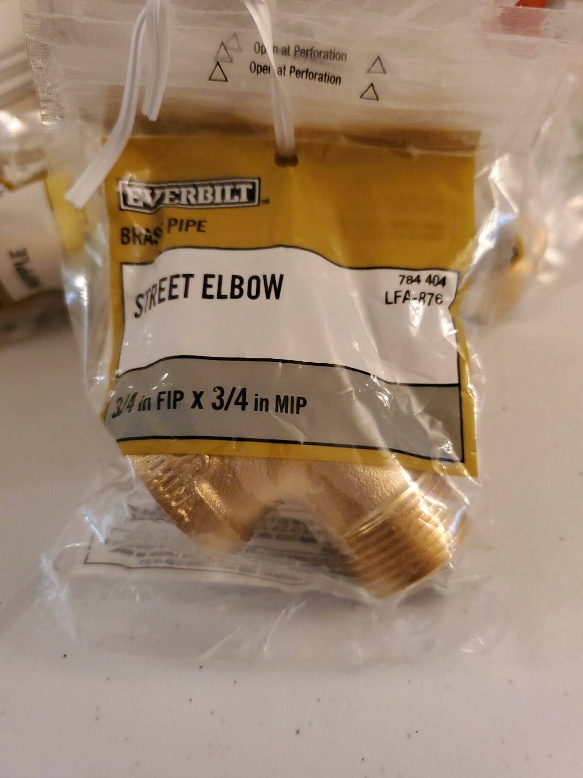 Everbilt 802009 Brass Pipe Street Elbow Fitting Corrosion 3/4" MIP x 3/ ...