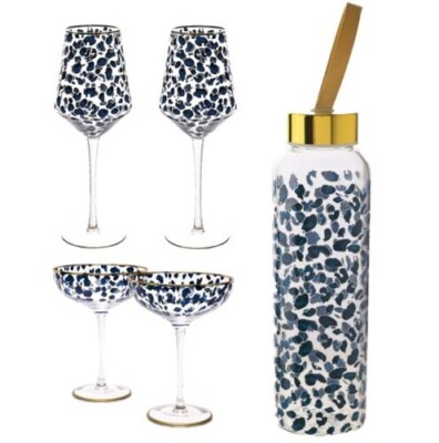 Leopard Print Glass Drinkware - Choose Design | eBay Australia