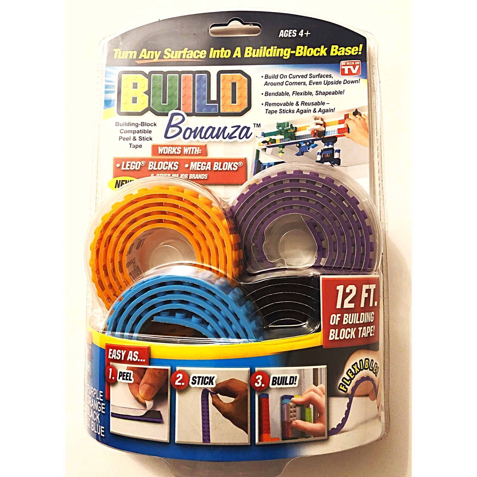 Build Bonanza Block Peel & Stick Tape Works with Lego & Mega Building ...