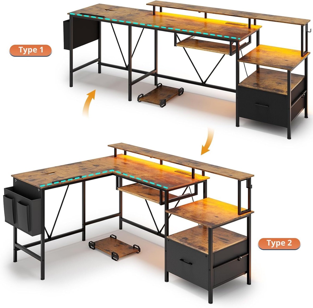 L Shaped Drafting Desk