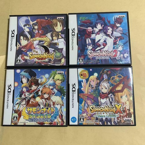 Nintendo DS SUMMON NIGHT 1 & 2 & Tears Crown & Twin Age set Japan NDS ...