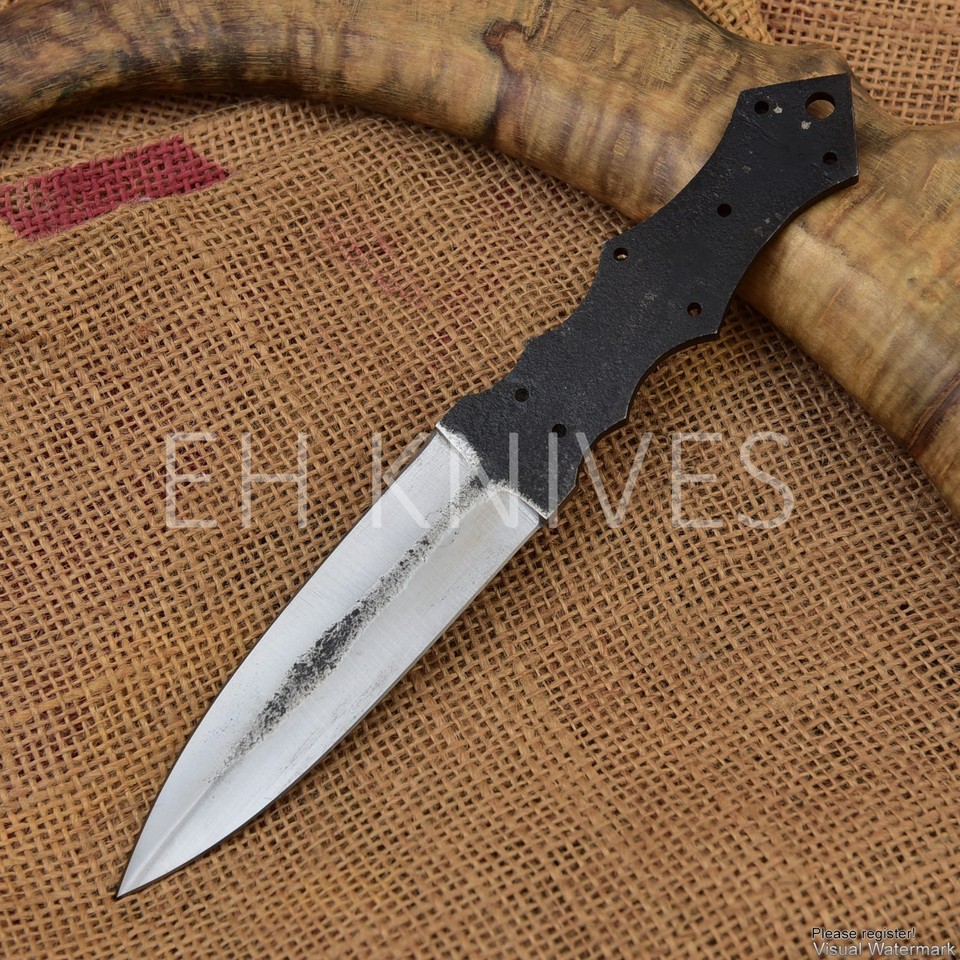 8'' Handmade Carbon Steel Hunting Knife making Sharp Dagger Blank Blade ...