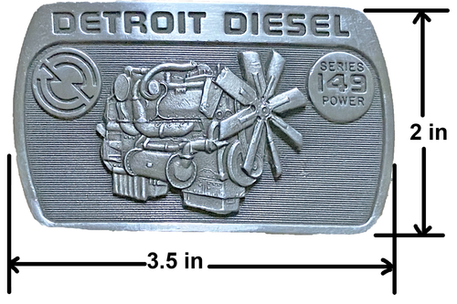 Detroit Diesel 149 Pewter Belt Buckle - 67 | eBay