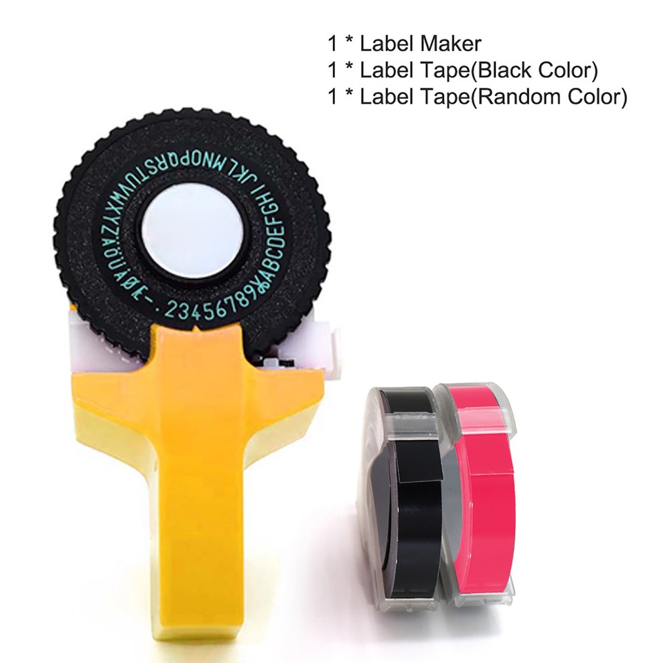 Mini Portable Manual Label Maker DIY 3D Embossing Label Writer Printer ...