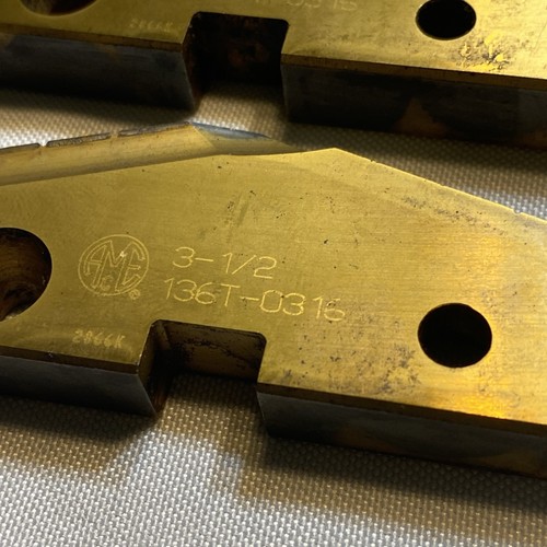 2 Allied 3½" #6 T-A HSS TiN Throw Away Inserts 136T-0316 3-1/2" Tip ...