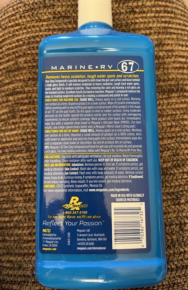 Meguiar's M67 One Step Compound High Gloss Polish Oxidation Cleaner ...