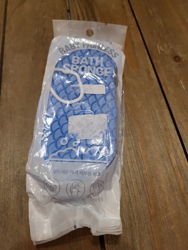 NWT Stylish Blue Korean Baby SOFT Painless Bath Sponge With String NEW ...