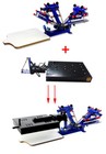 3 Color Screen Printing Press Kit Micro-adjust Printer& DIY Consumables ...
