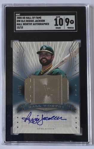 2005 Upper Deck Hall of Fame Reggie Jackson Hall Worthy Auto #15/15 SGC ...