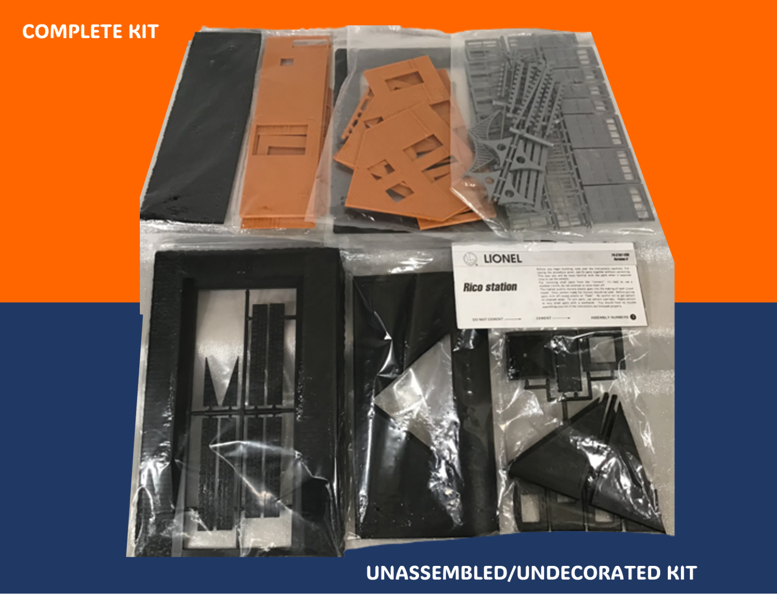 LIONEL 6-17570 TCA RICO STATION BUILDING KIT (UNASSEMBLED & UNDECORATED ...