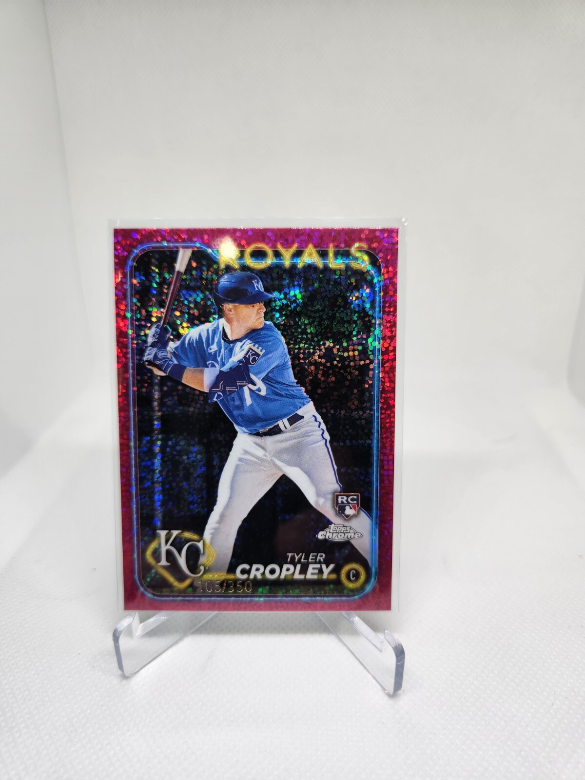Tyler Cropley 2024 Topps Chrome Magenta Speckle Refractor #148 Royals ...