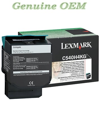 C540H4KG Original OEM Lexmark C540 Toner, Black High Yield Genuine ...