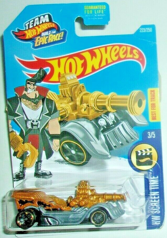 Hot Wheels Grease Rod Treasure Hunt #223 HW '16 Screen Time 3/5 Gold ...