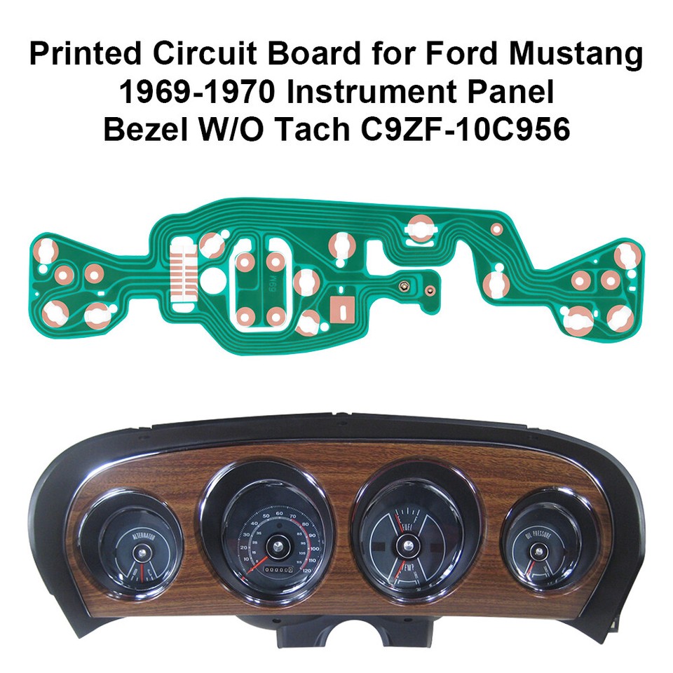 1969-1970 Ford Mustang Instrument Panel Bezel W/O Tach Printed Circuit ...