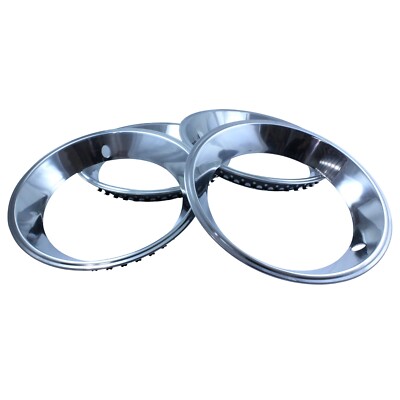 Stainless Steel Polished Wheel Trim Ring Rally Style 15" x 8" x 2.5 ...