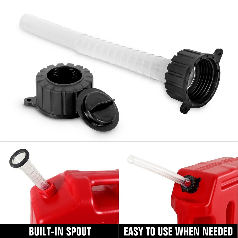 20L 5 Gallon Gas Container Backup Fuel Can Pack Tank + 2x Lock For Jeep ...