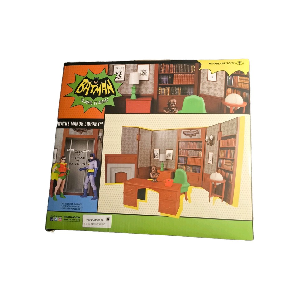 Batman DC Retro 66 Classics TV Series Wayne Manor Library Playset ...