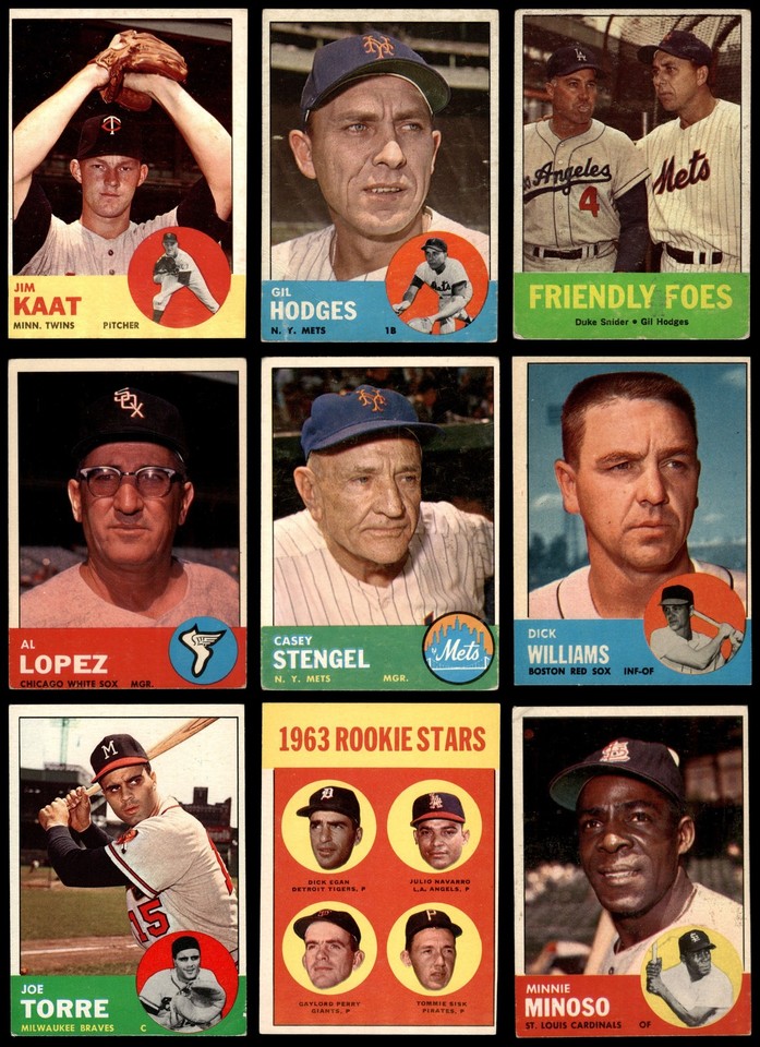 1963 Topps Baseball Complete Set w/o #537 Rose 3.5 - VG+ 6919930 | eBay
