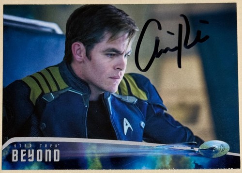Chris Pine Signed sports card Captain James Kirk Star Trek Beyond TOS ...